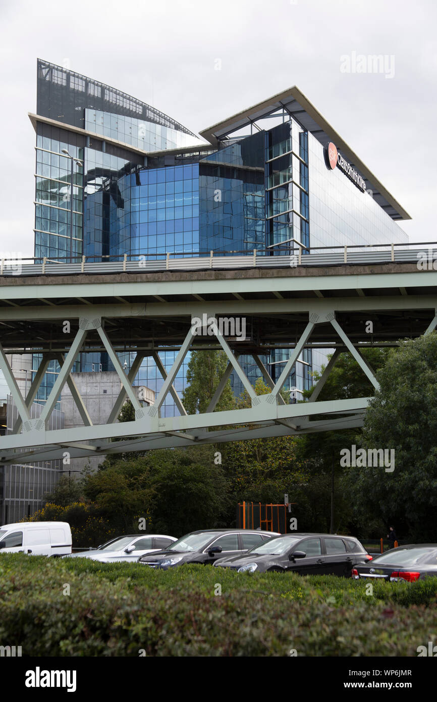 The M4 overpass with the modern office blocks of Brentford's Golden ...