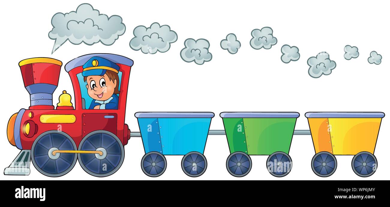 Train with three empty wagons Stock Vector Image & Art - Alamy