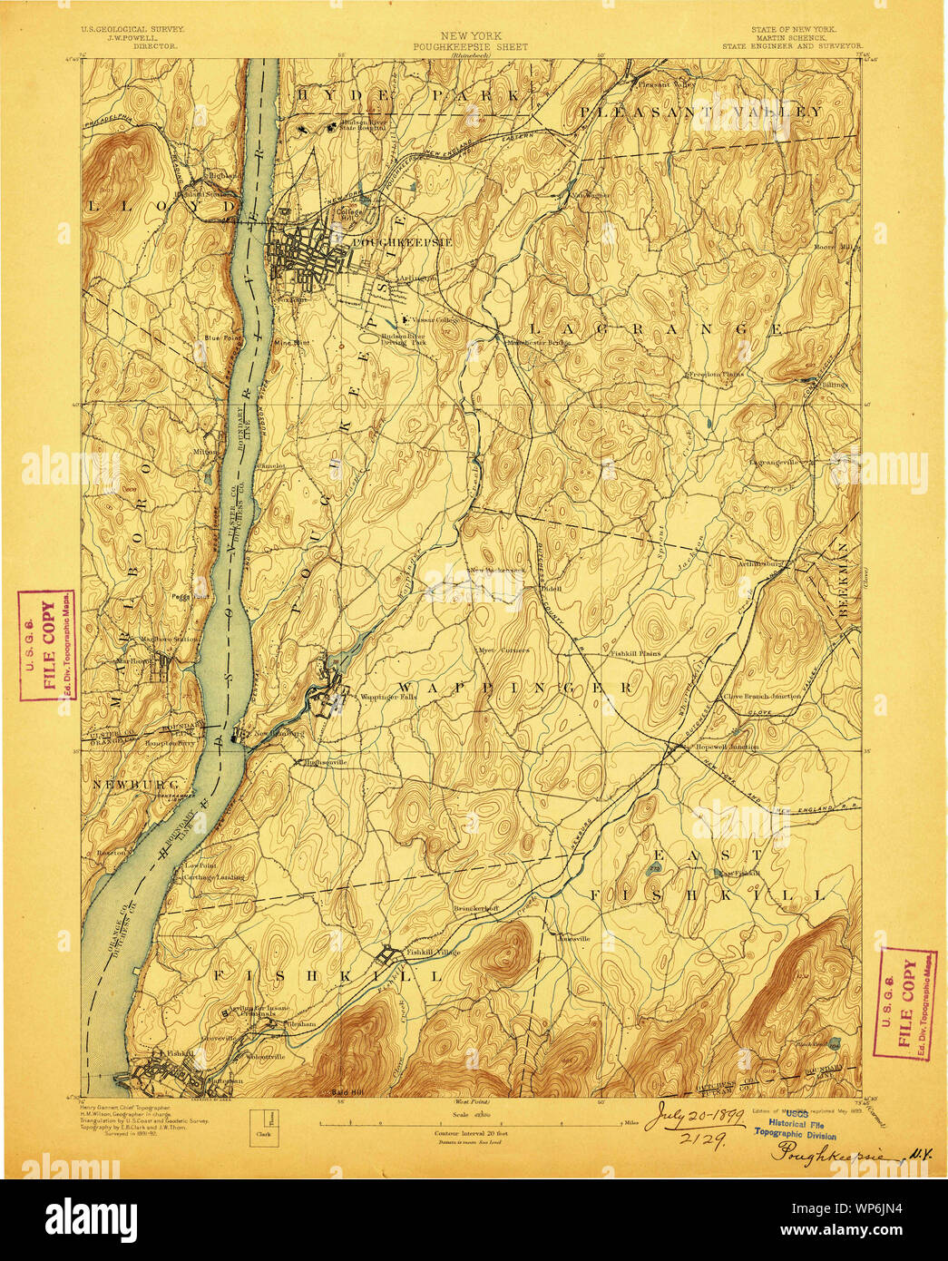 Map of poughkeepsie new york hi-res stock photography and images - Alamy