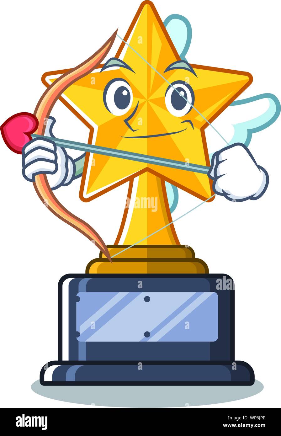 Cupid cartoon star trophy in character drawer Stock Vector Image & Art ...