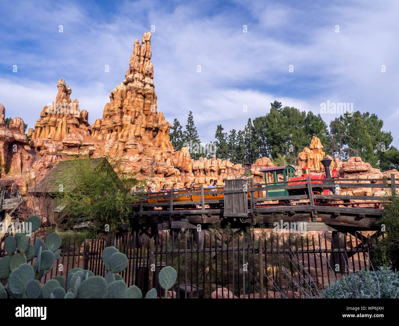 View of the Disneyland Park on February 15, 2016 in Anaheim, California ...