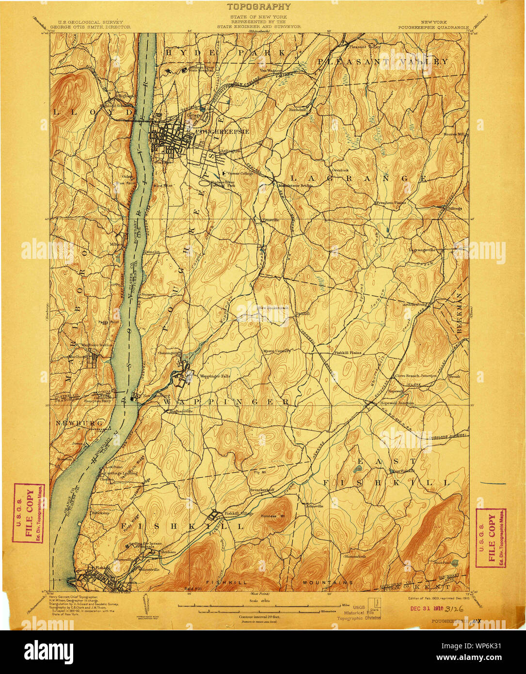 Map of poughkeepsie new york hi-res stock photography and images - Alamy