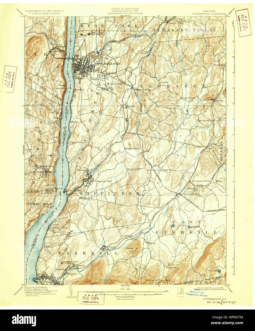 Poughkeepsie map hi-res stock photography and images - Alamy