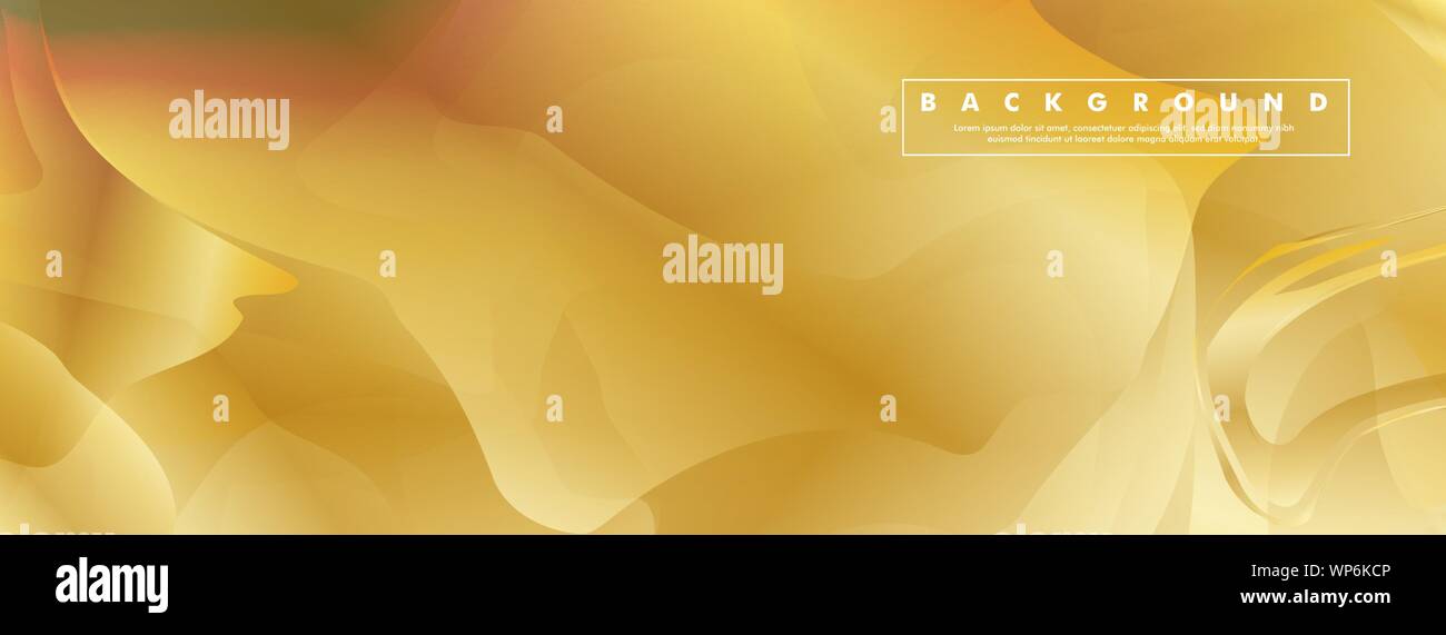 Abstract Background of Gold Gradients. The shape of a wavy liquid vector banner. illustration of ...