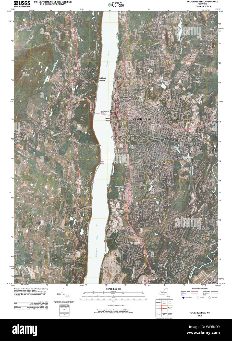 Poughkeepsie new york map hi-res stock photography and images - Alamy