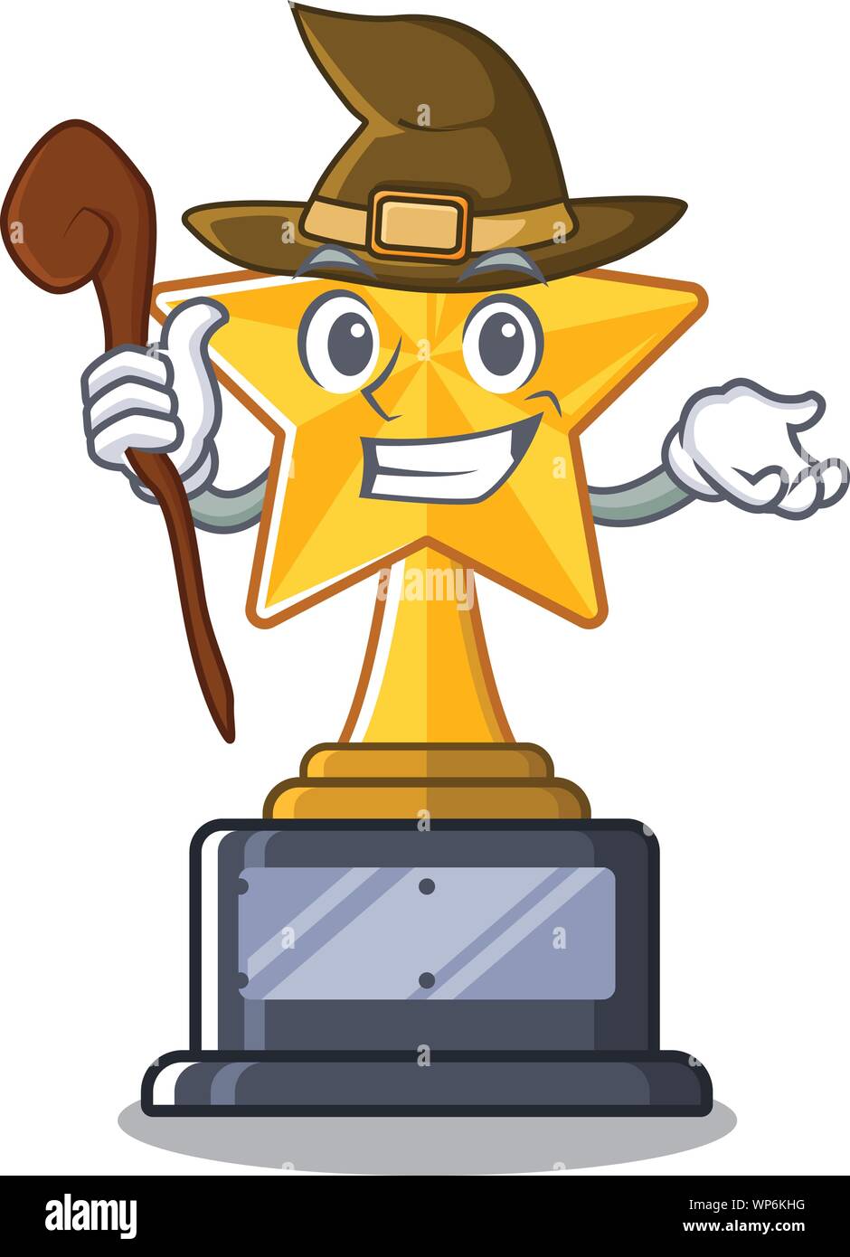 Witch star trophy isolated in the cartoon Stock Vector Image & Art - Alamy