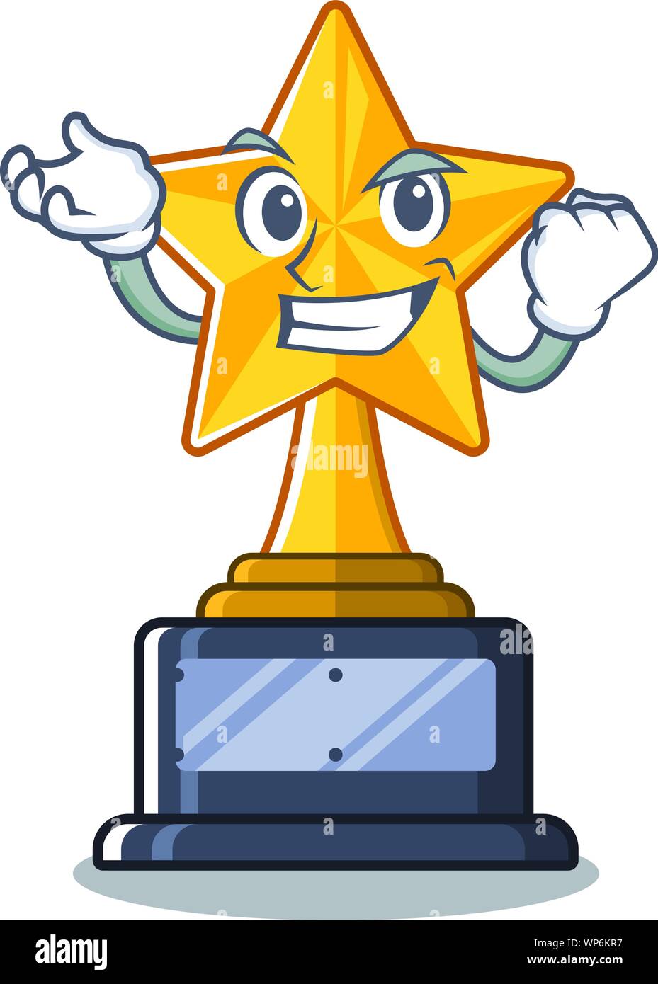 Successful star trophy with the character shape Stock Vector Image ...