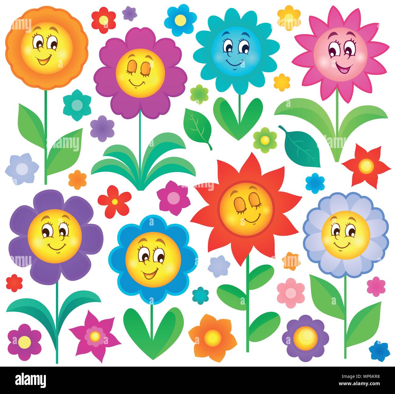 Flower theme collection 5 Stock Vector Image & Art - Alamy