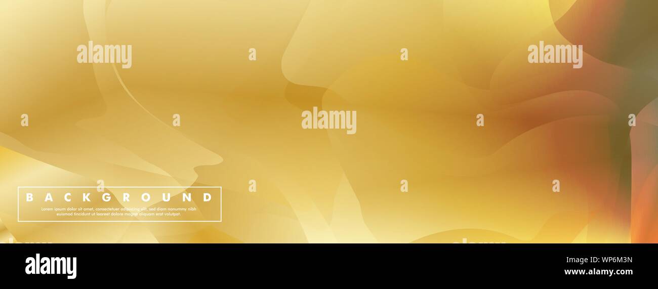 Abstract Background of Gold Gradients. The shape of a wavy liquid vector banner. illustration of ...