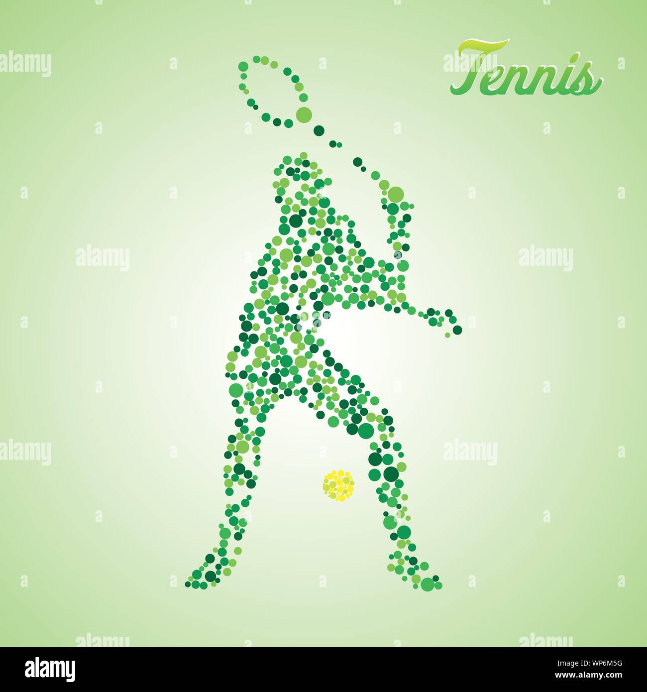 Abstract tennis player kicking the ball Stock Vector Image & Art - Alamy