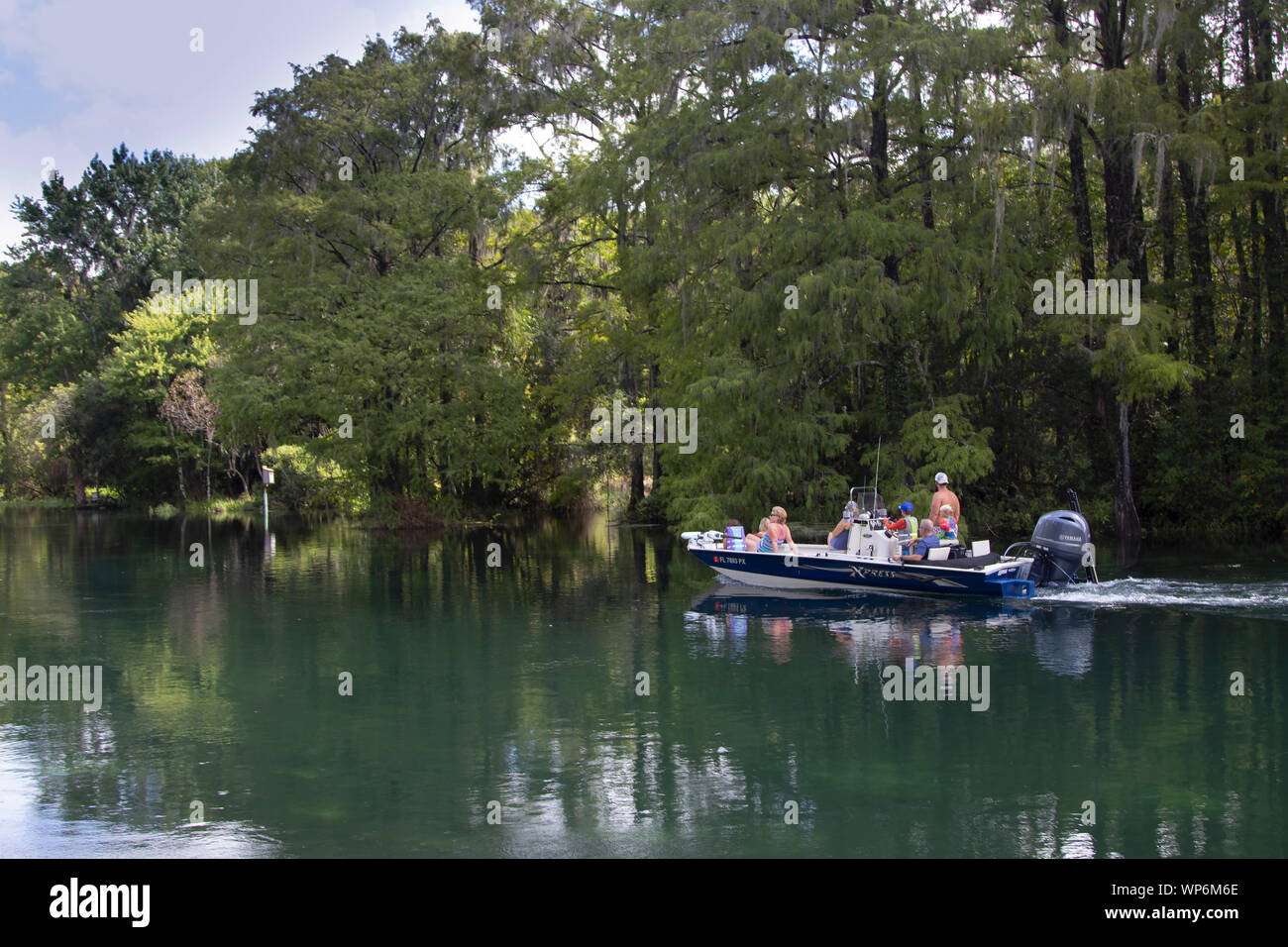 Boating on the Rainbow River in Dunnellon, Florida Stock Photo - Alamy