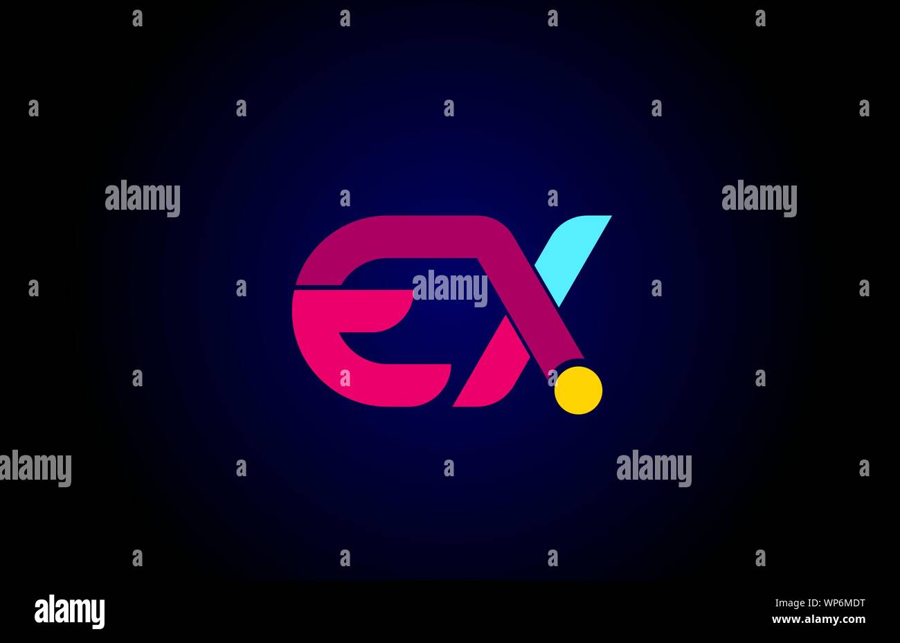 pink blue alphabet letter EX E X combination for company logo. Suitable ... pink blue alphabet letter EX E X combination for company logo. Suitable ...