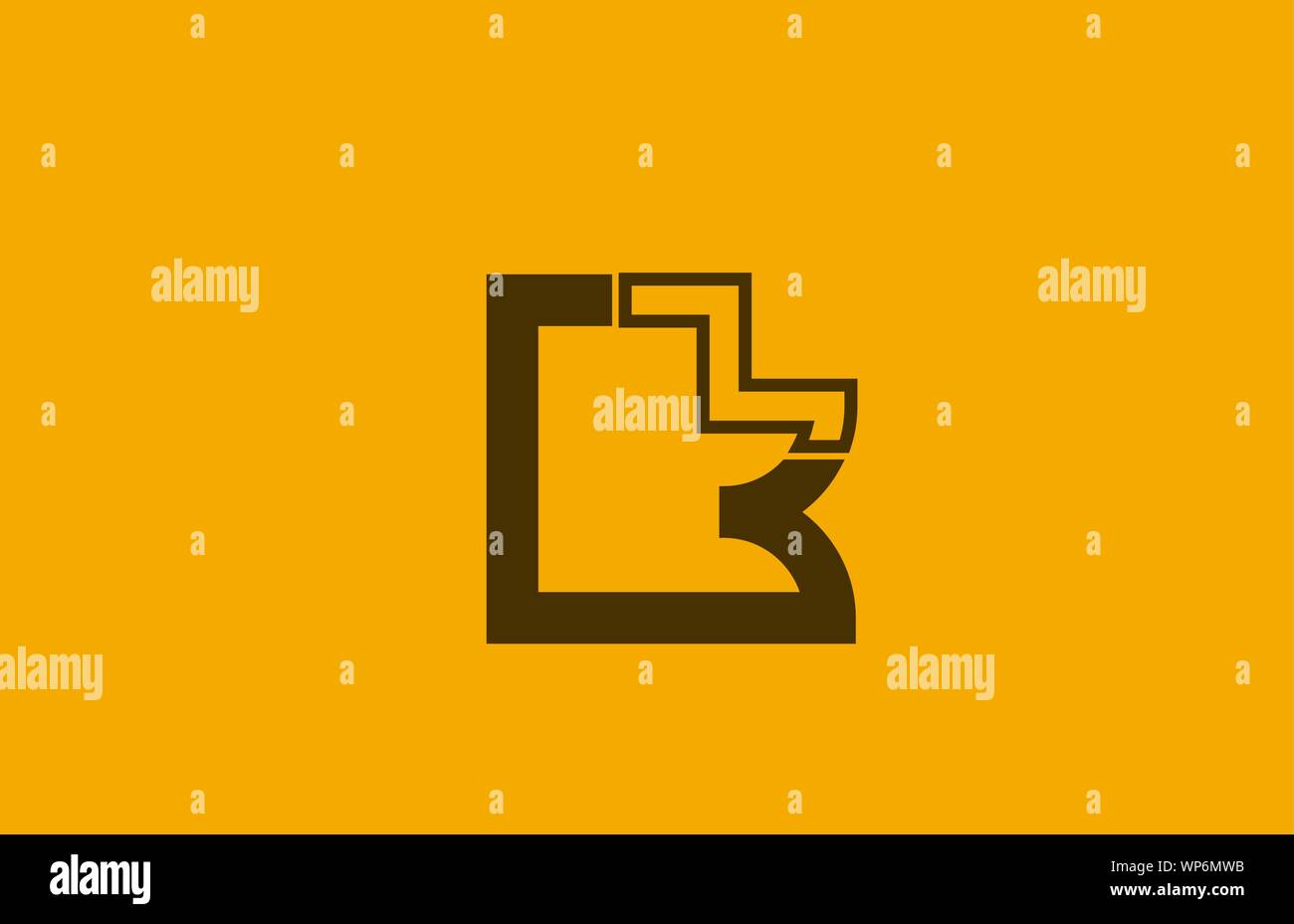 yellow brown line alphabet letter k for company logo icon. Suitable as ...