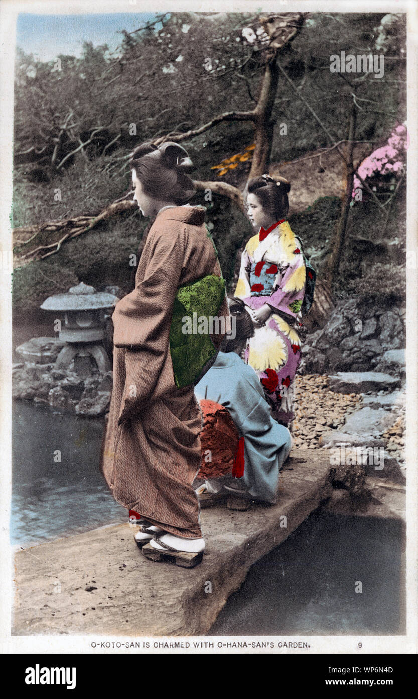 [ 1900s Japan - Japanese Women in Garden ] — A day in the life of a ...