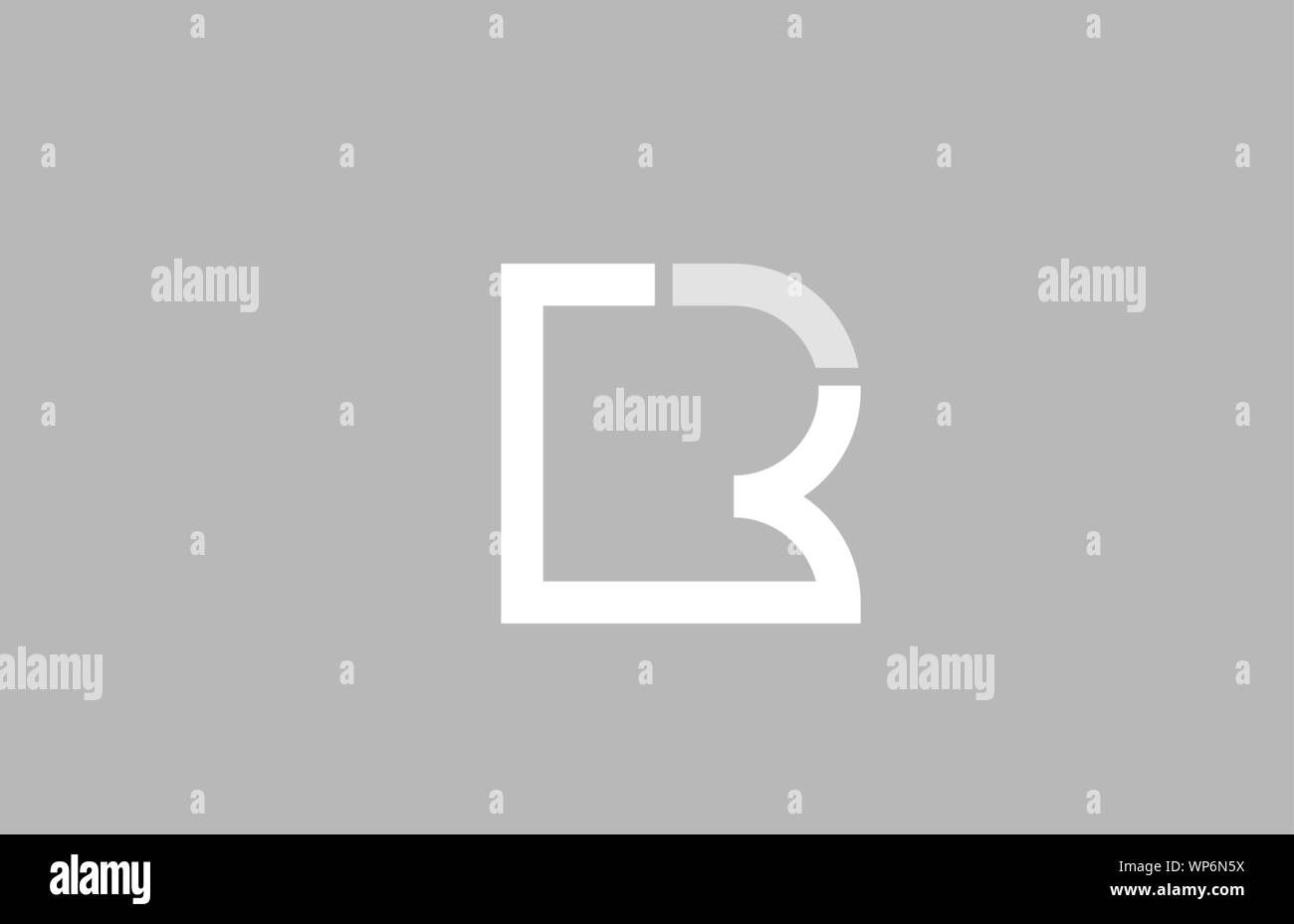 alphabet letter r in grey white colors for company logo design ...