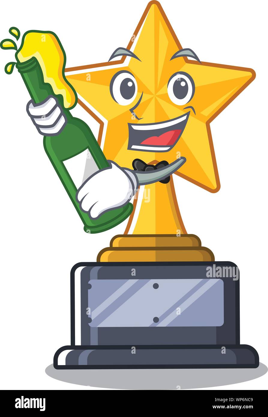 With beer star shaped cartoon the toy trophy Stock Vector Image & Art ...