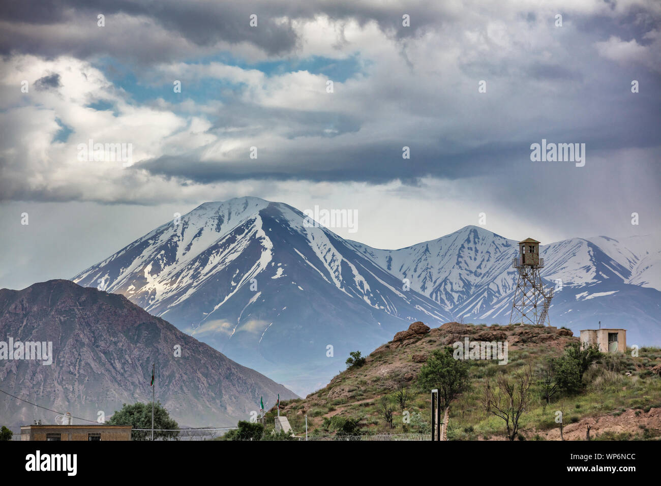 Aras river valley, border with Azerbaijan, East Azerbaijan, Iran Stock ...