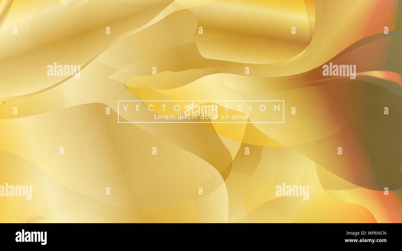 Vector illustration of golden yellow background Wave pattern and ...
