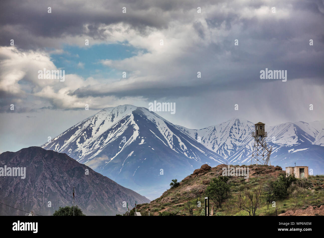 Aras river valley, border with Azerbaijan, East Azerbaijan, Iran Stock ...