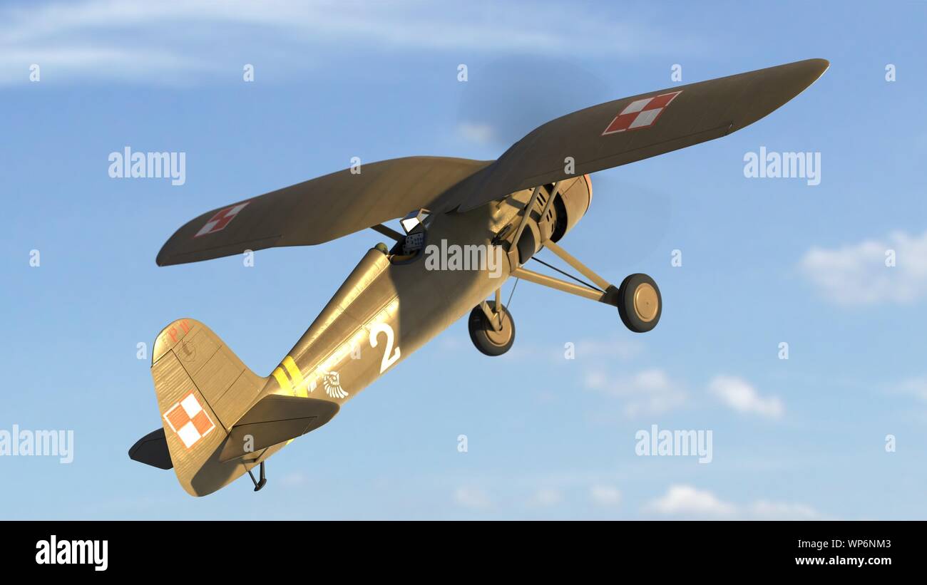Old polish fighter PZL P-11c Stock Photo - Alamy