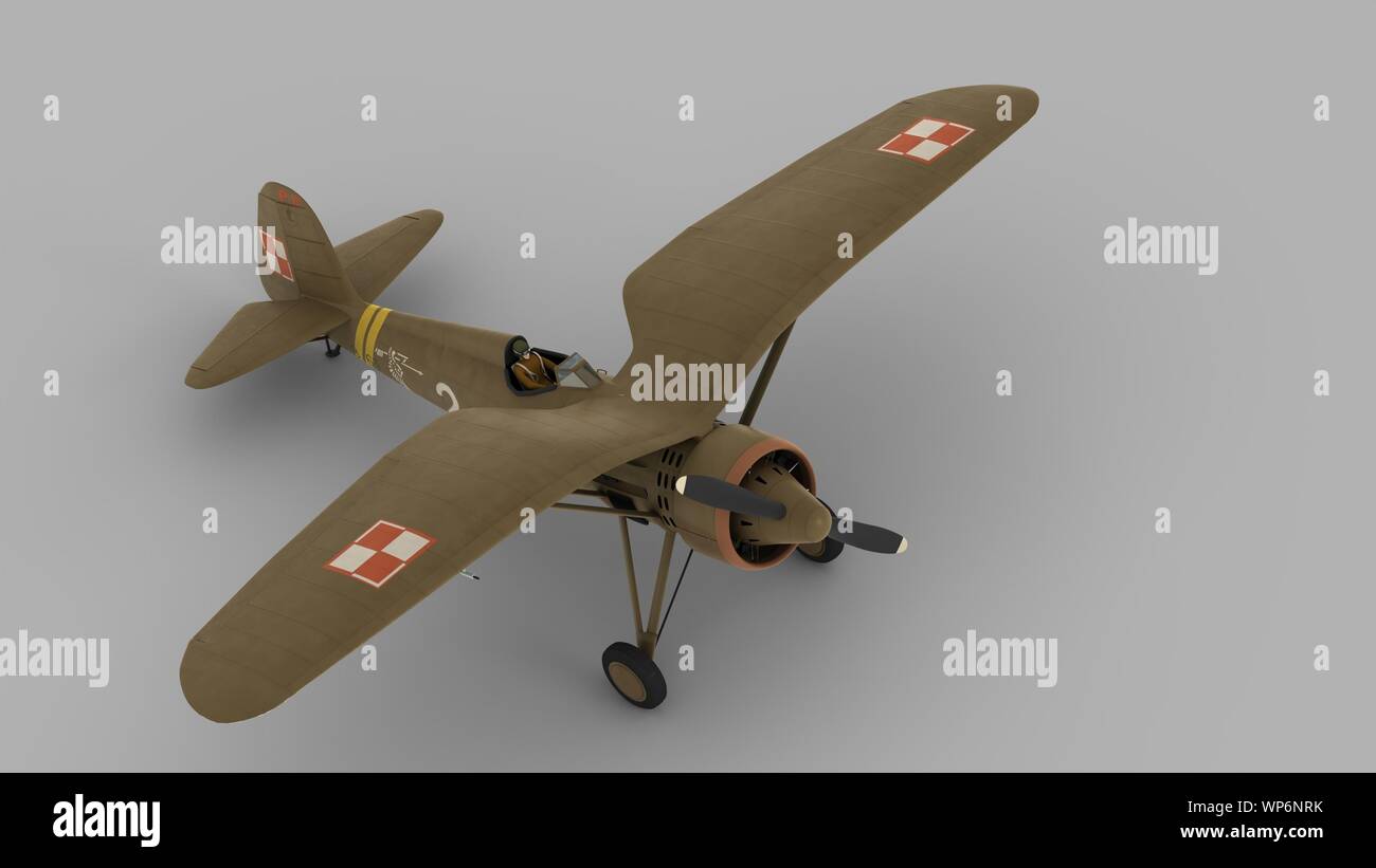 Old polish fighter PZL P-11c Stock Photo - Alamy