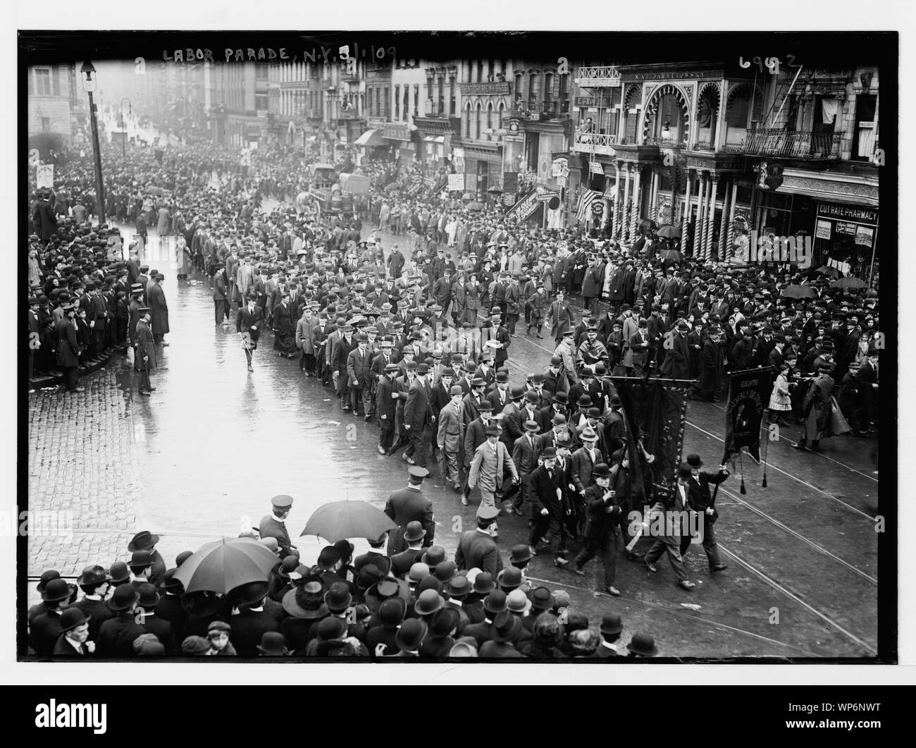 Workers day parade Black and White Stock Photos & Images - Alamy