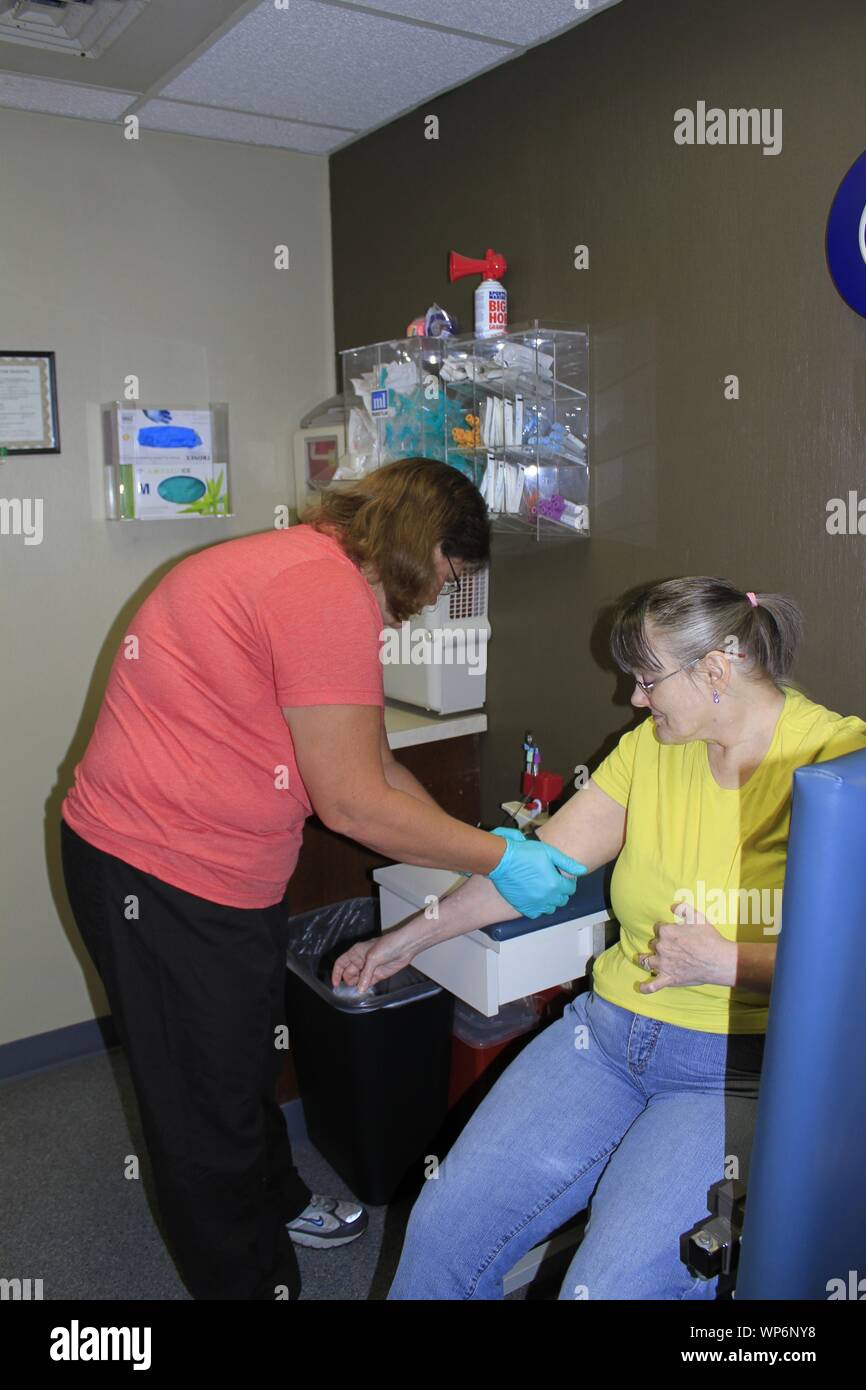Blood being taken for Blood work Stock Photo - Alamy