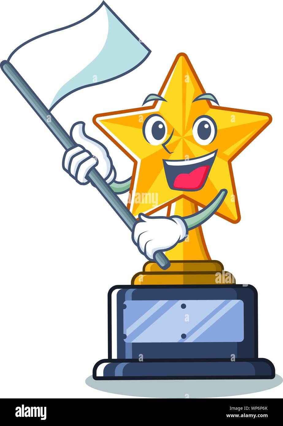 With flag star shaped cartoon the toy trophy Stock Vector Image & Art ...