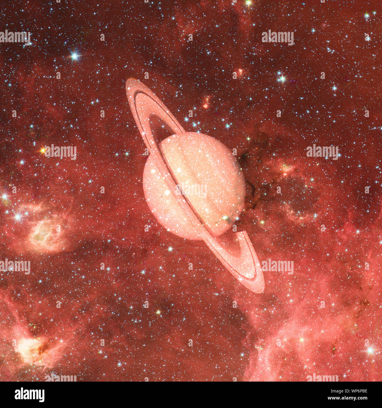 Saturn. Incredibly beautiful planets, galaxies, dark and cold beauty of ...