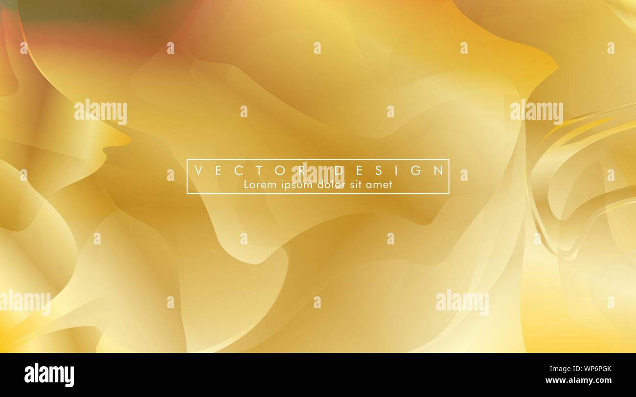 Vector illustration of golden yellow background Wave pattern and ...