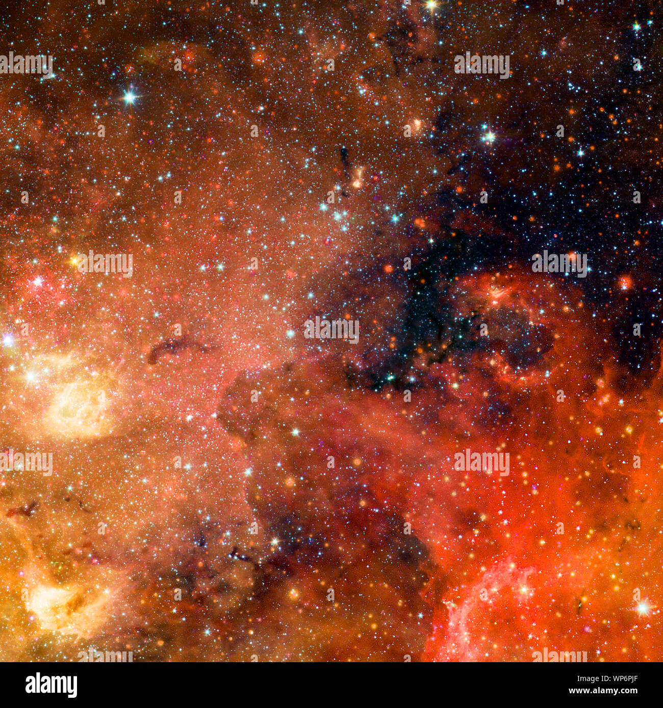 Awesome beauty of starfield somewhere in deep space. Elements of this ...