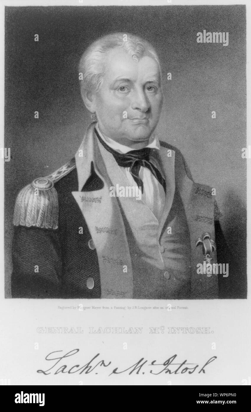 Lachlan McIntosh, 1725-1806, bust portrait, facing right Stock Photo ...