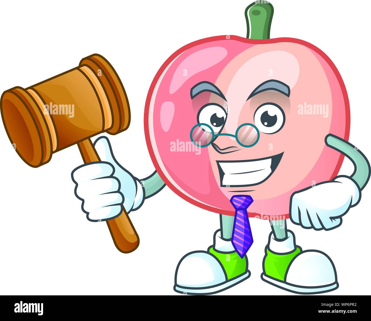 Judge fruit peach fresh character with mascot Stock Vector Image & Art ...