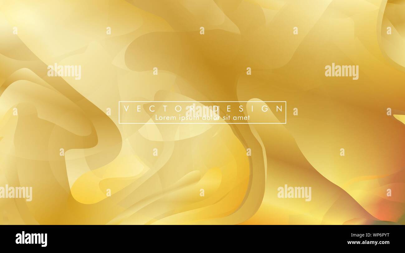Vector illustration of golden yellow background Wave pattern and ...