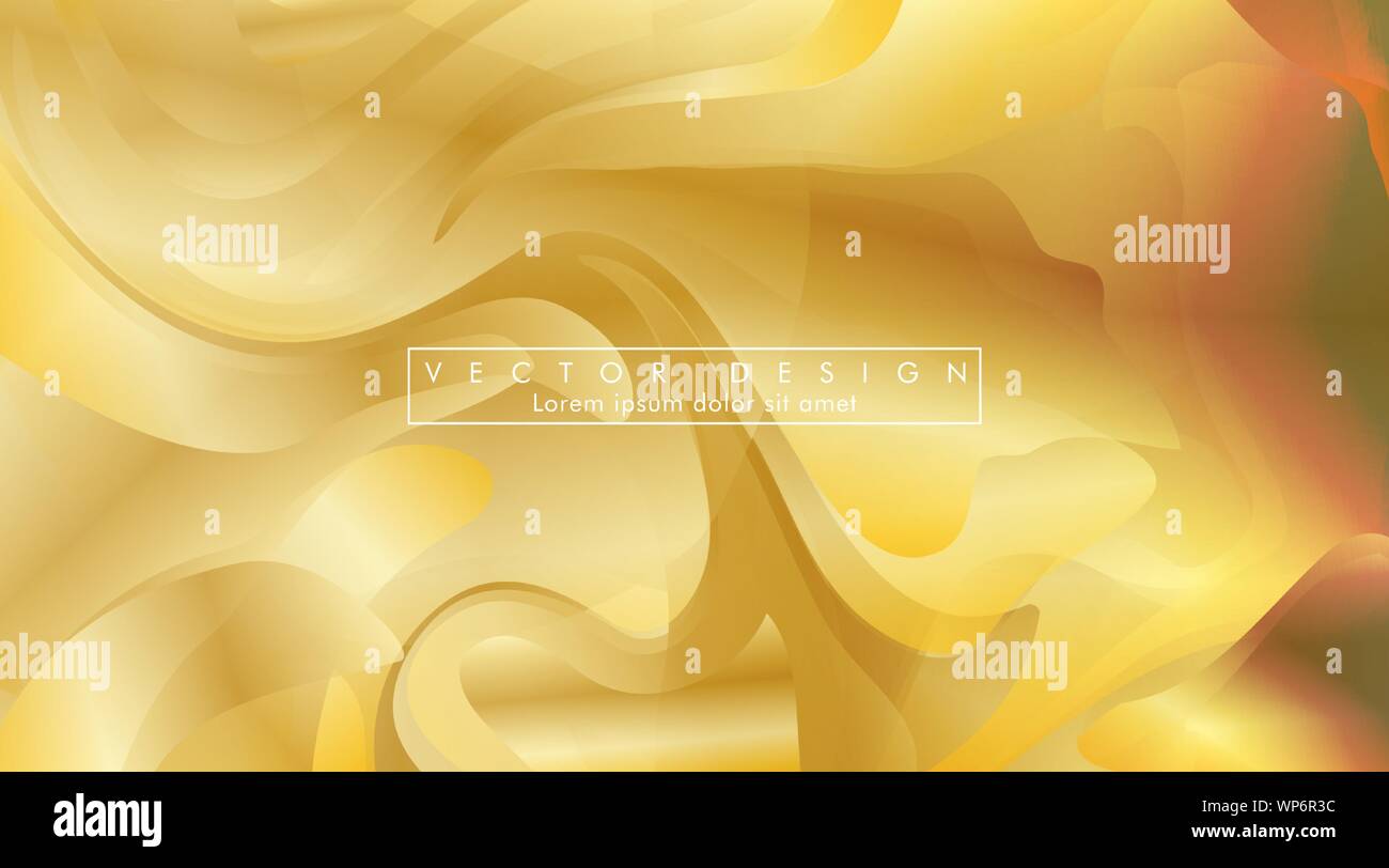 Vector illustration of golden yellow background Wave pattern and ...