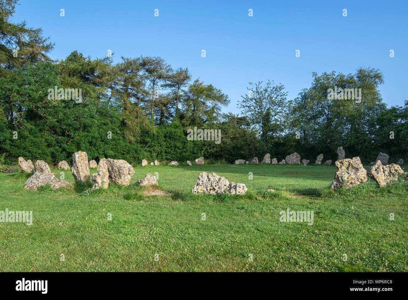 The Rollright Stones near the village of Long Compton on the borders of ...