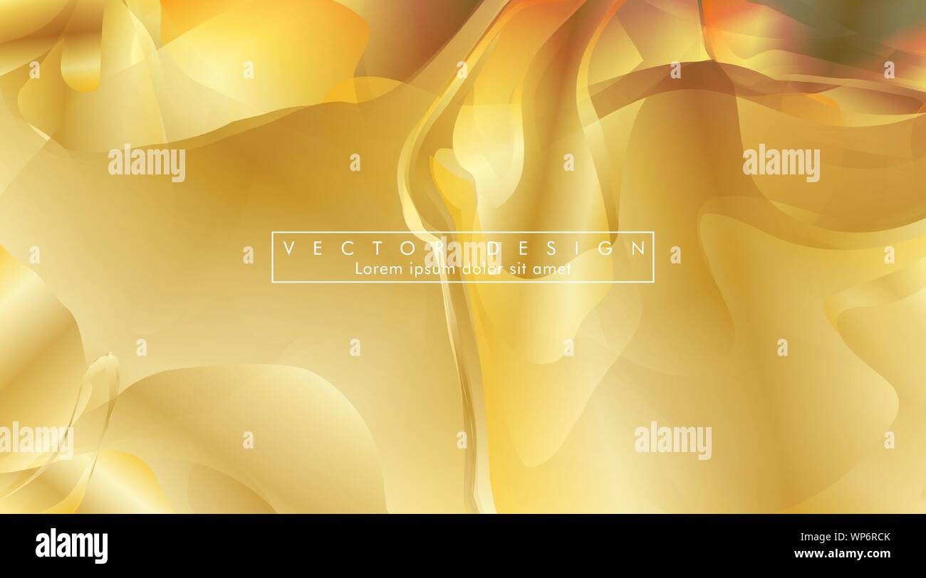 Vector illustration of golden yellow background Wave pattern and ...