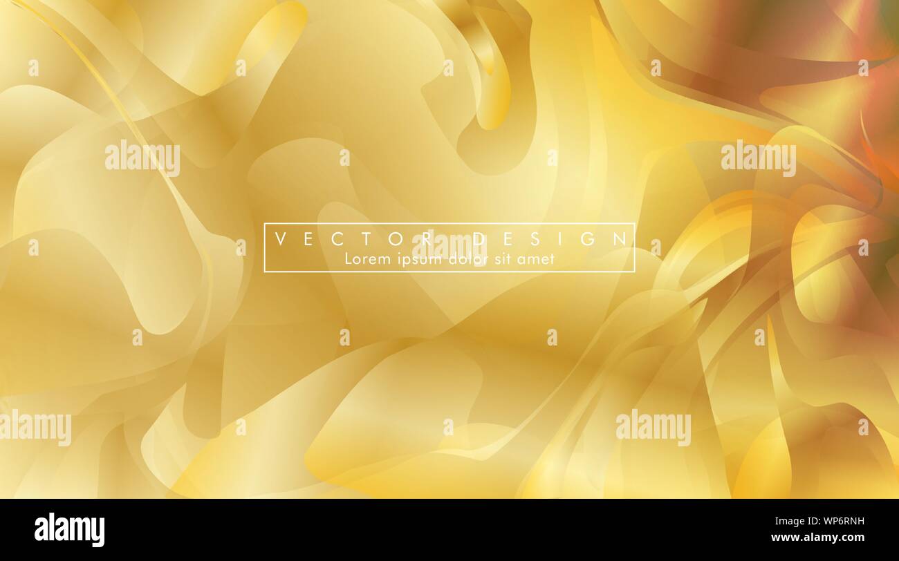 Vector illustration of golden yellow background Wave pattern and ...