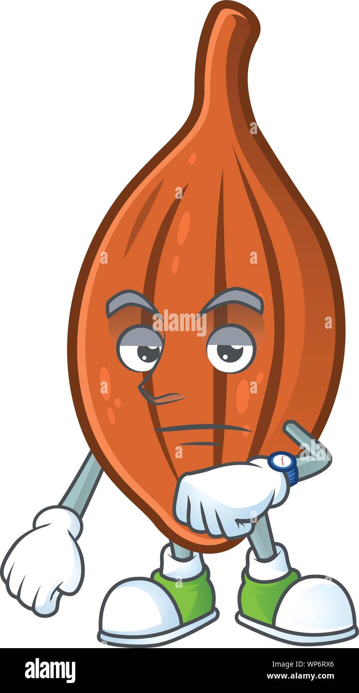 Waiting cartoon choco with character mascot style Stock Vector Image ...