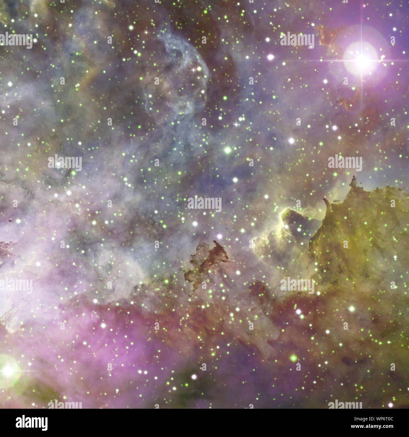 Nebula in outer space. Gas and dust clouds. Elements of this image ...