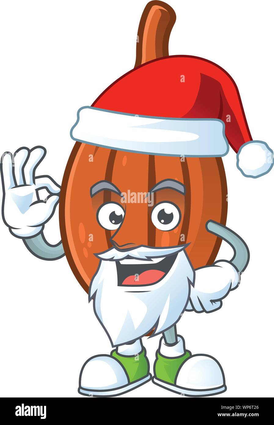Santa cartoon choco with character mascot style Stock Vector Image ...