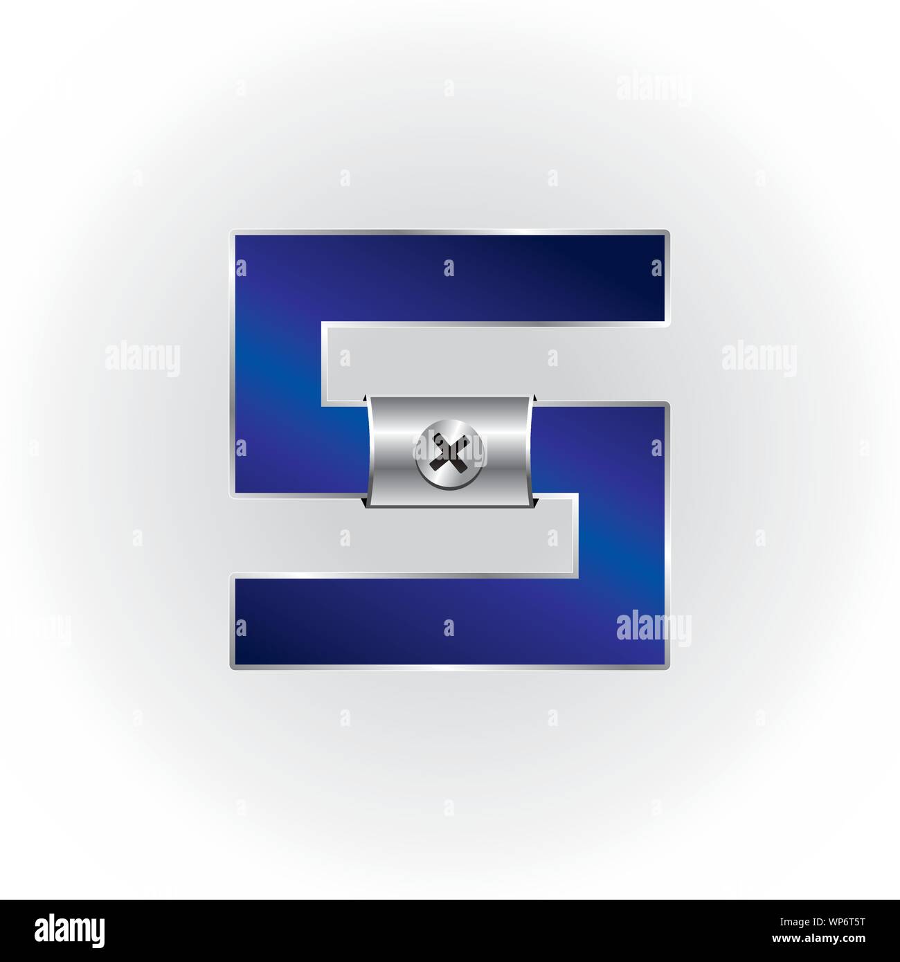 Blue metallic fonts Stock Vector Image & Art - Alamy