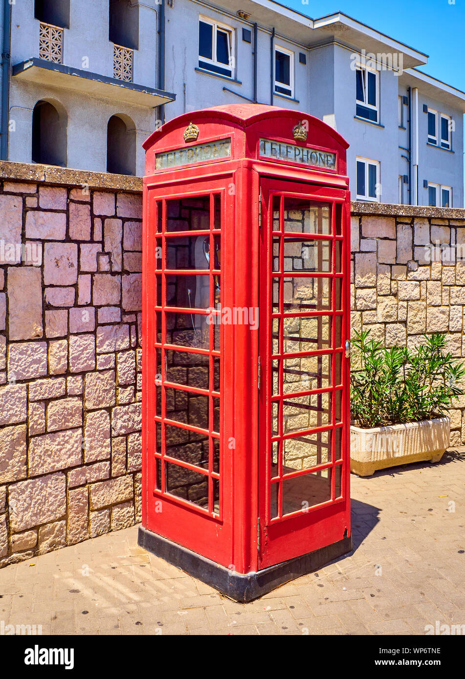 The red telephone booth. A telephone kiosk for a public telephone Stock ...