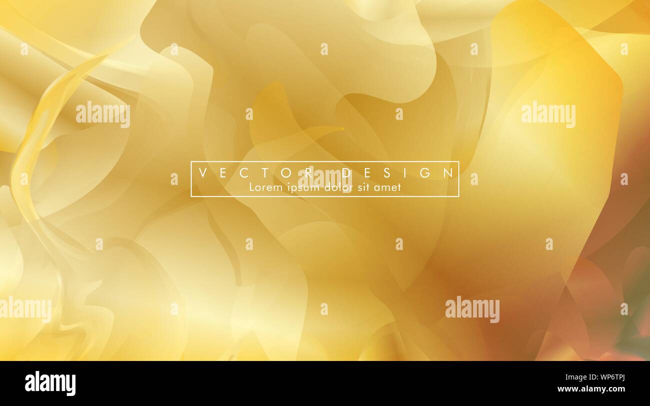Vector illustration of golden yellow background Wave pattern and ...