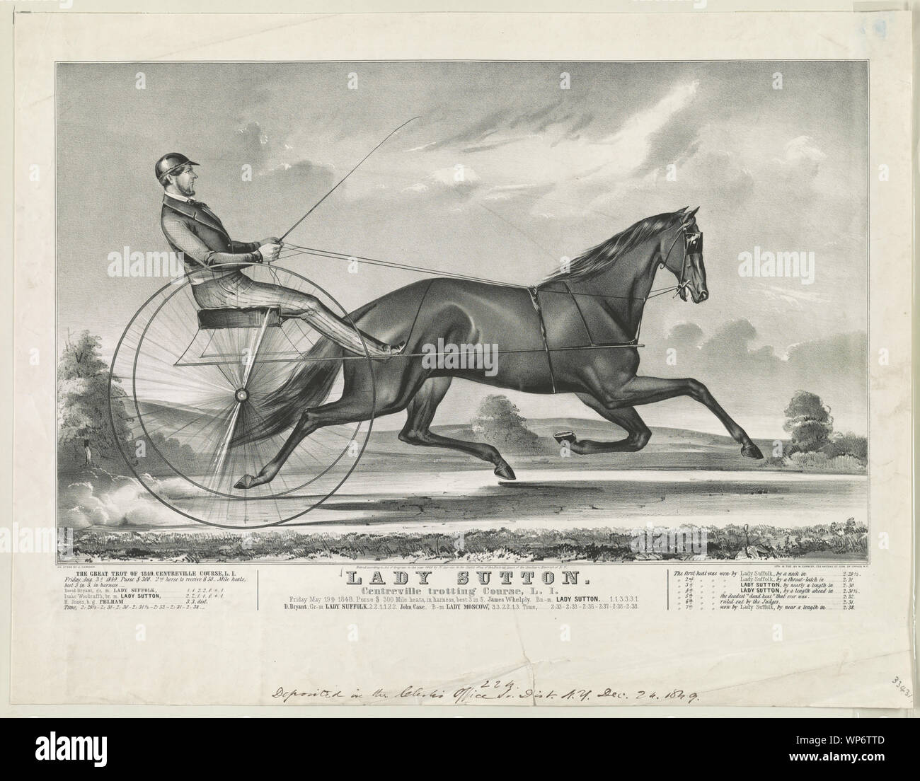 Lady Sutton. Centreville trotting course, L.I. / on stone by J. Cameron ...