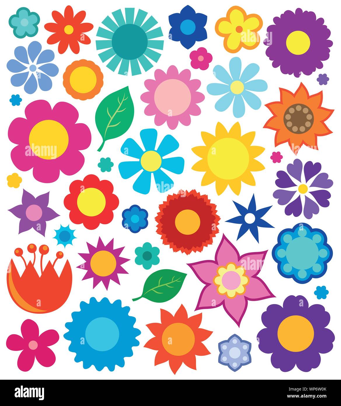 Flower theme collection 4 Stock Vector Image & Art - Alamy