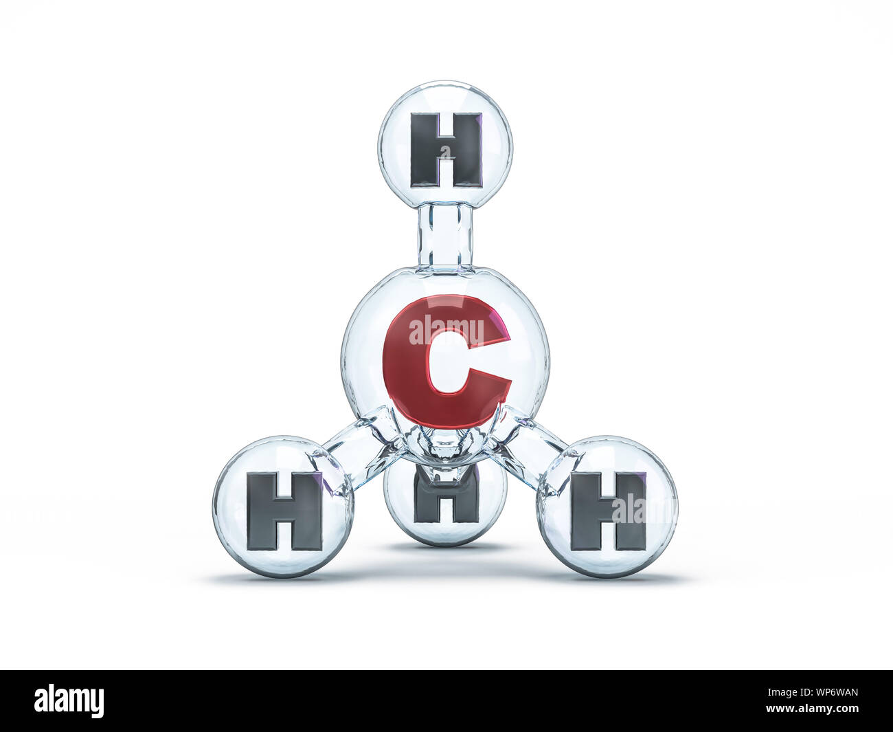 Methane Molecule Image. Science background. 3D rendering Stock Photo ...