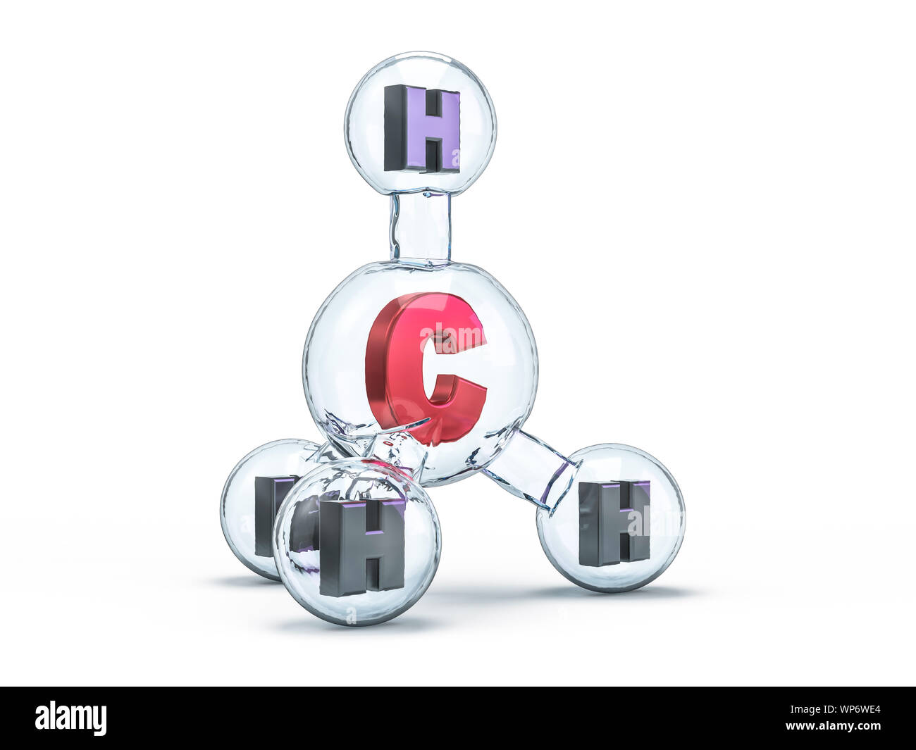 Methane Molecule Image. Science background. 3D rendering Stock Photo ...
