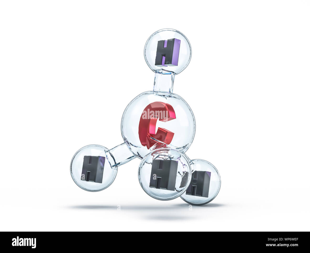 Methane Molecule Image. Science background. 3D rendering Stock Photo ...