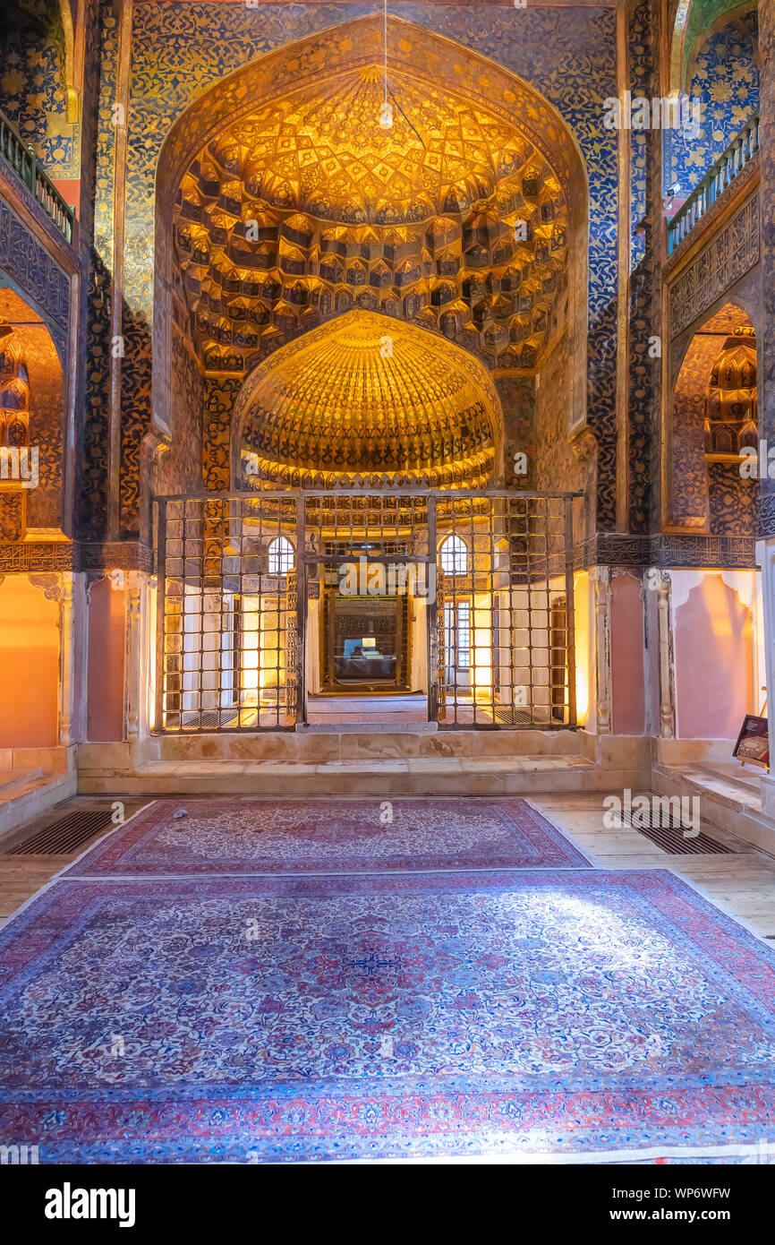 Shrine interior, Sheikh Safi-ad-din Ardabili complex, Ardabil, Ardabil ...